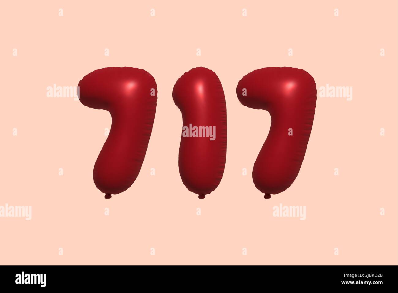 717 3d number balloon made of realistic metallic air balloon 3d ...
