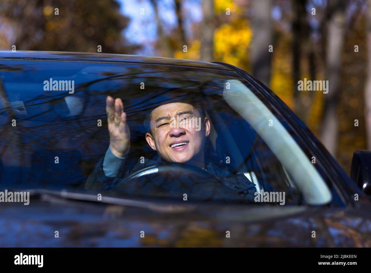 Angry man traffic jam hi-res stock photography and images - Alamy