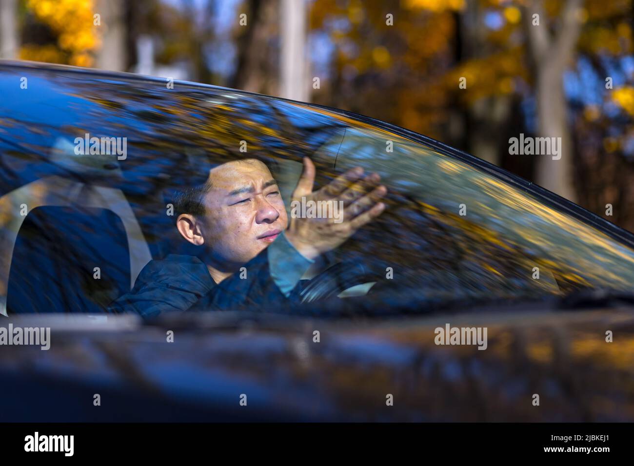 Angry man traffic jam hi-res stock photography and images - Alamy