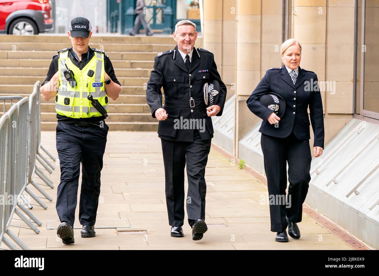 Police Scotland's Assistant Chief Constable Kenny Macdonald (centre ...