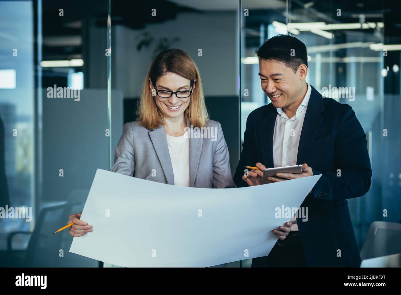 Group young creative engineers Developers discussing new project ...