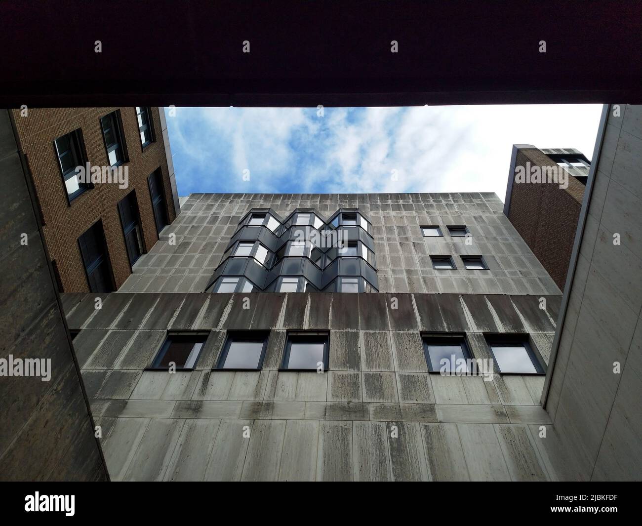 Look up architecture, brutal realism buiding in europe. Prison view ...