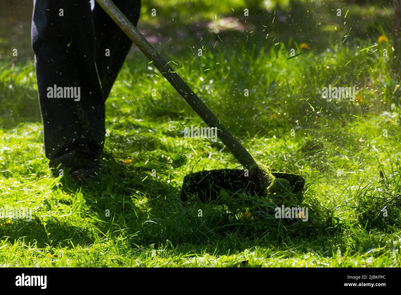 Motorized grass cutter hi-res stock photography and images - Alamy