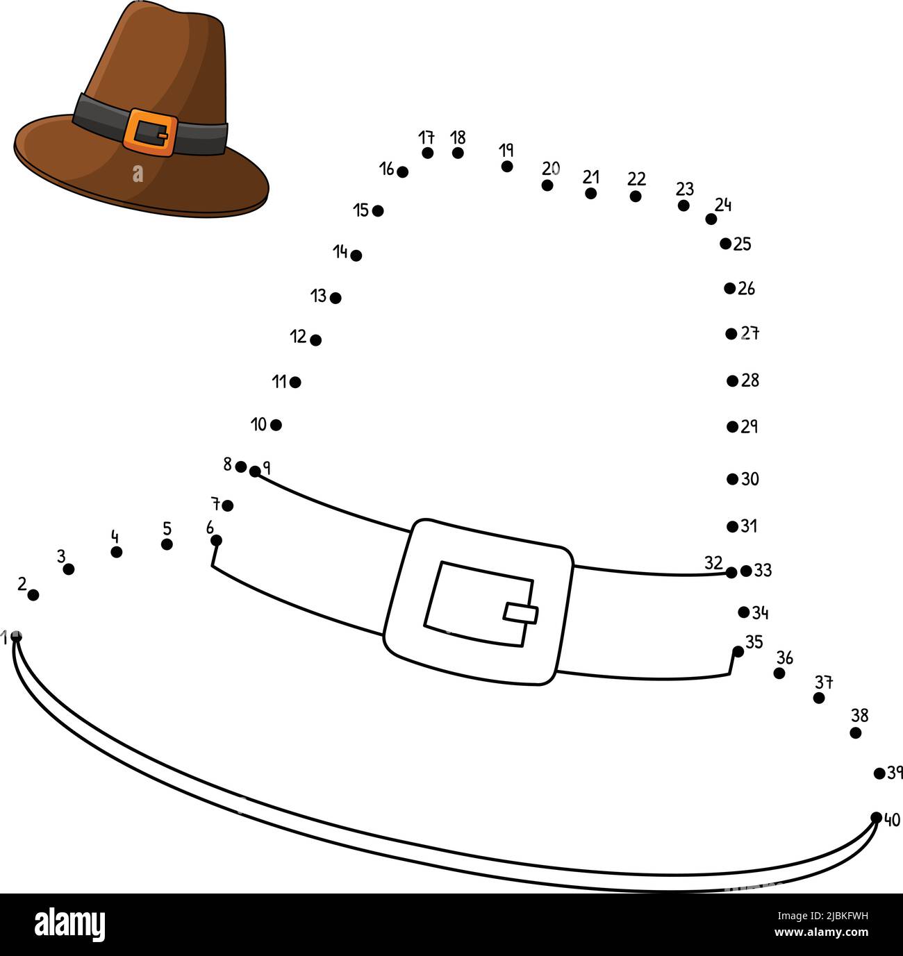 Girl Pilgrim Hat Clip Art