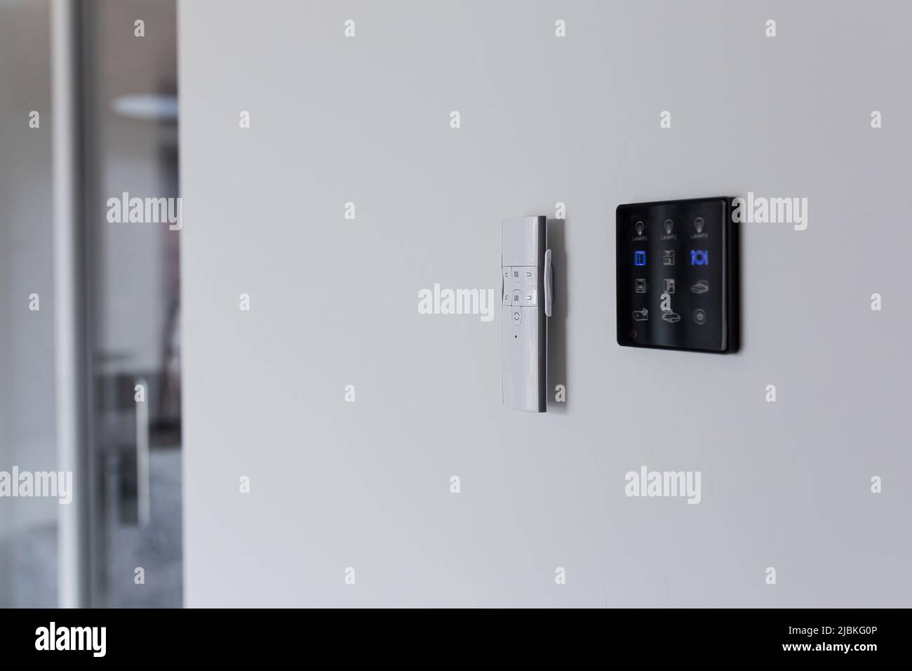 Control panel, air conditioning and heating system of the house, on a ...