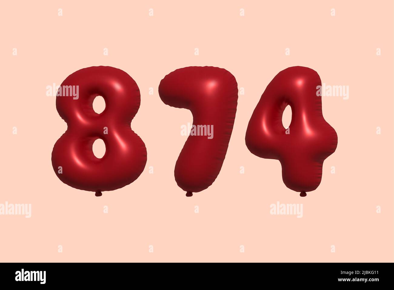 3d number 874 hi-res stock photography and images - Alamy