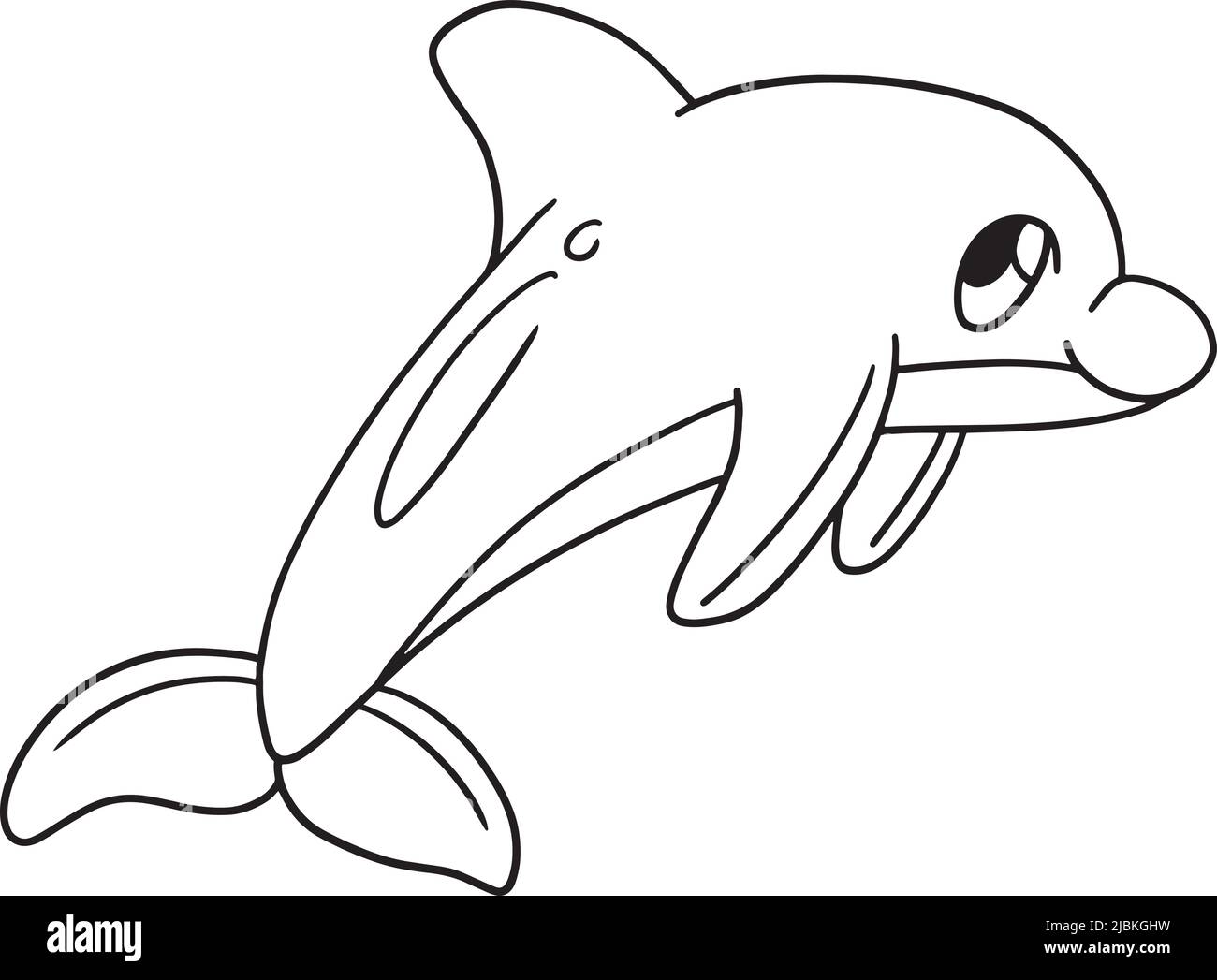 Dolphin Drawing For Kids