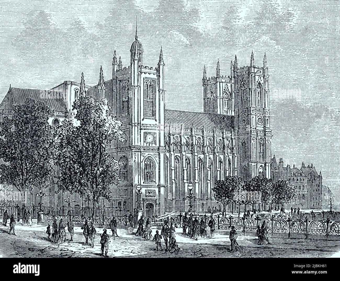 Vintage illustration von westminster abbey hi-res stock photography and ...