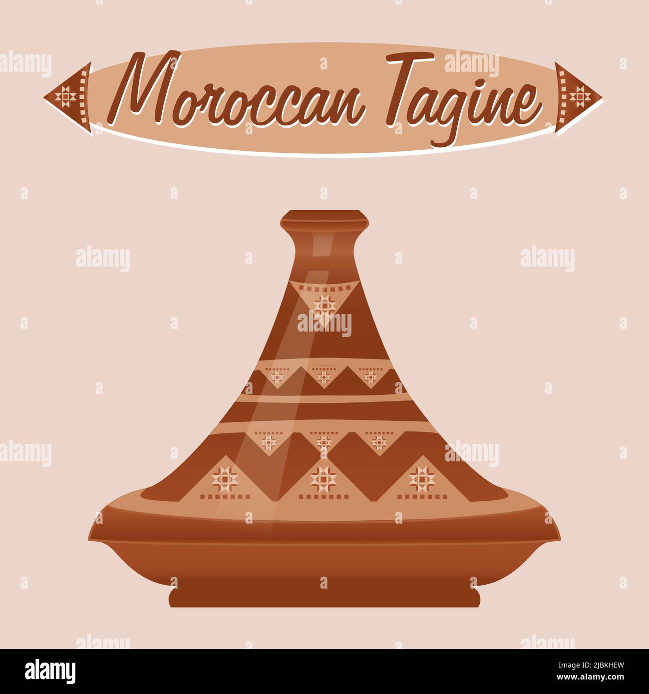 Moroccan Tagine (ceramic pot). Tajine is one of the most famous kitchen ...