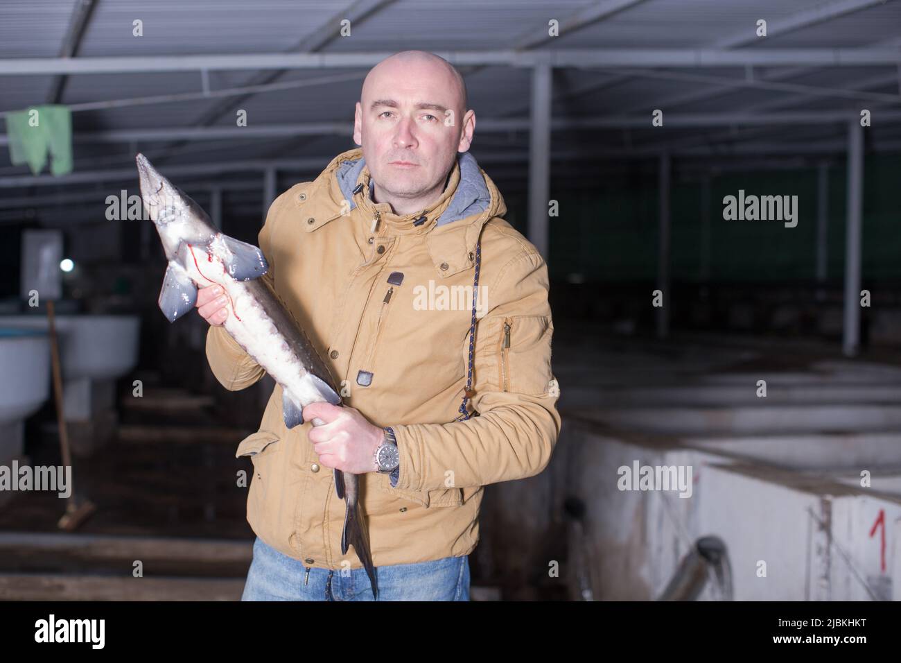 Male owner fish farm hi-res stock photography and images - Alamy