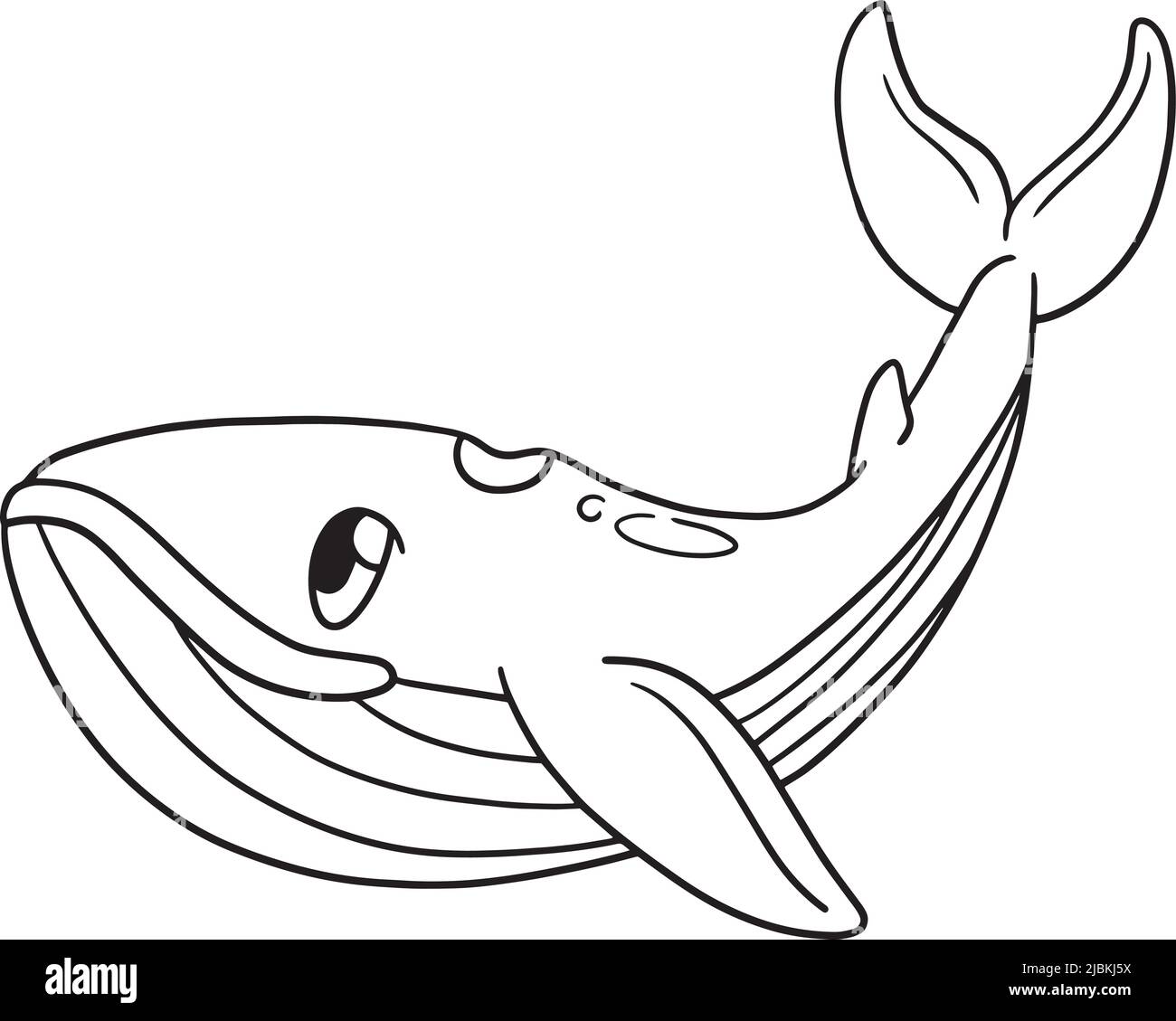 Whale Isolated Coloring Page for Kids Stock Vector Image & Art - Alamy
