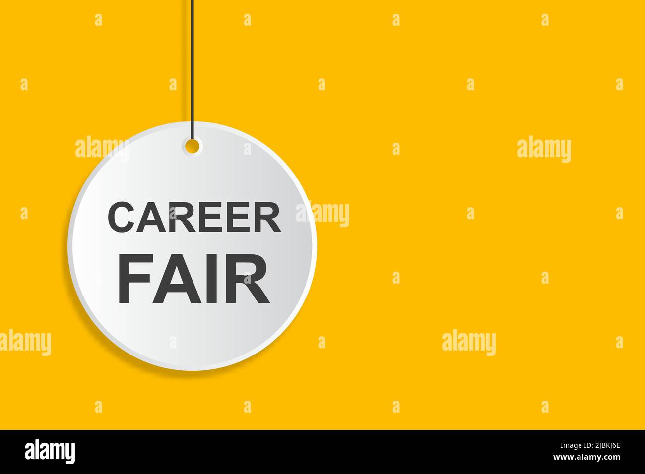 career fair hanging sign vector human resource management concept for ...