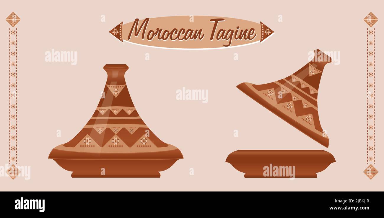 Moroccan Tagine (ceramic pot). Tajine is one of the most famous kitchen ...