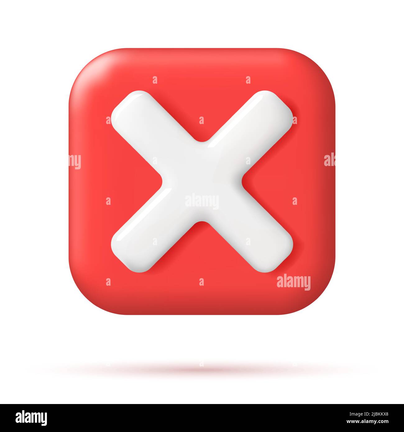 3D Wrong Button in Square Shape Stock Vector Image & Art - Alamy