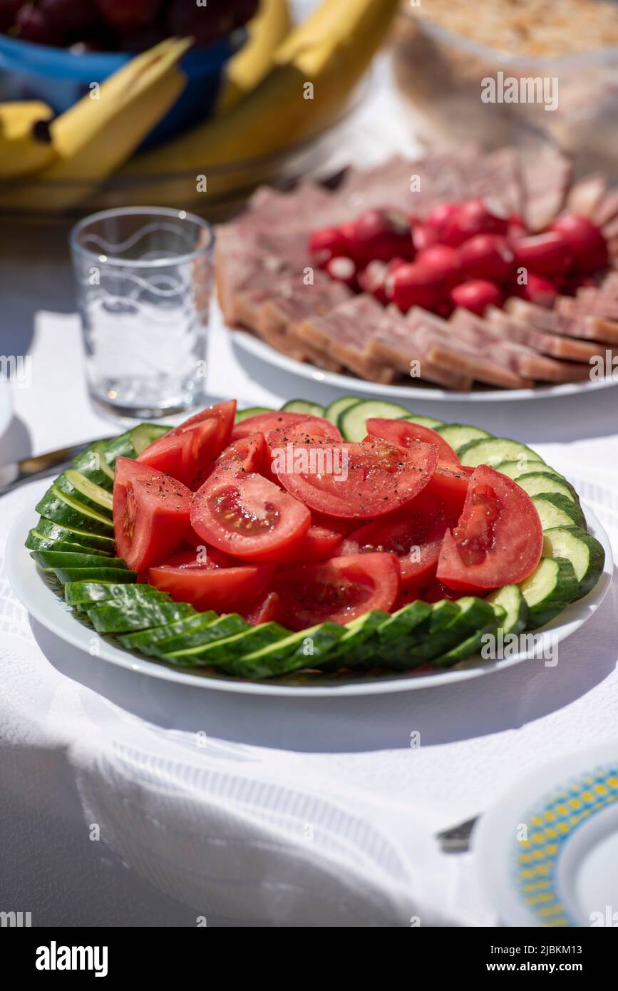 Eastern european feast slavic countries celebration party with ...