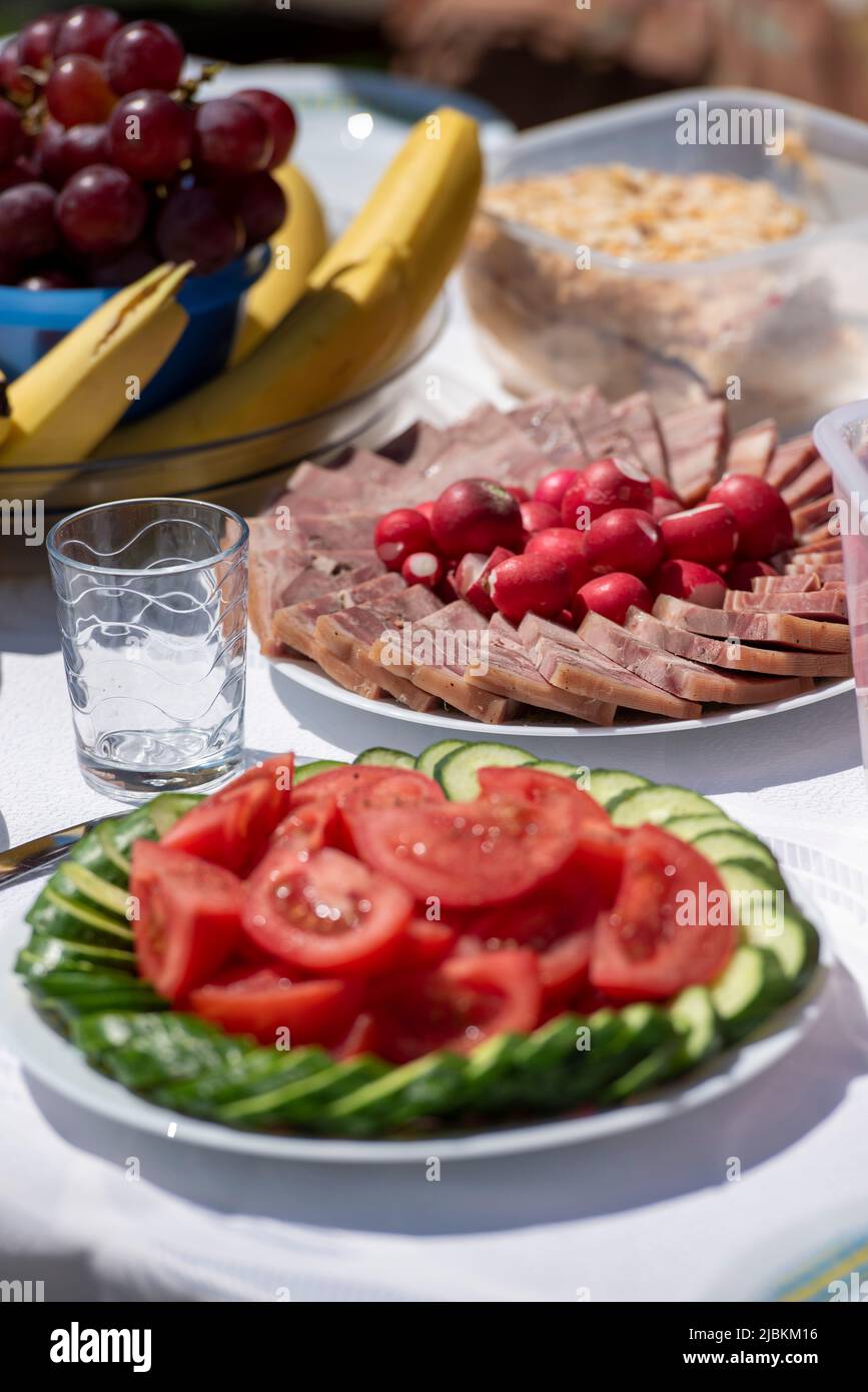 Eastern european feast slavic countries celebration party with ...