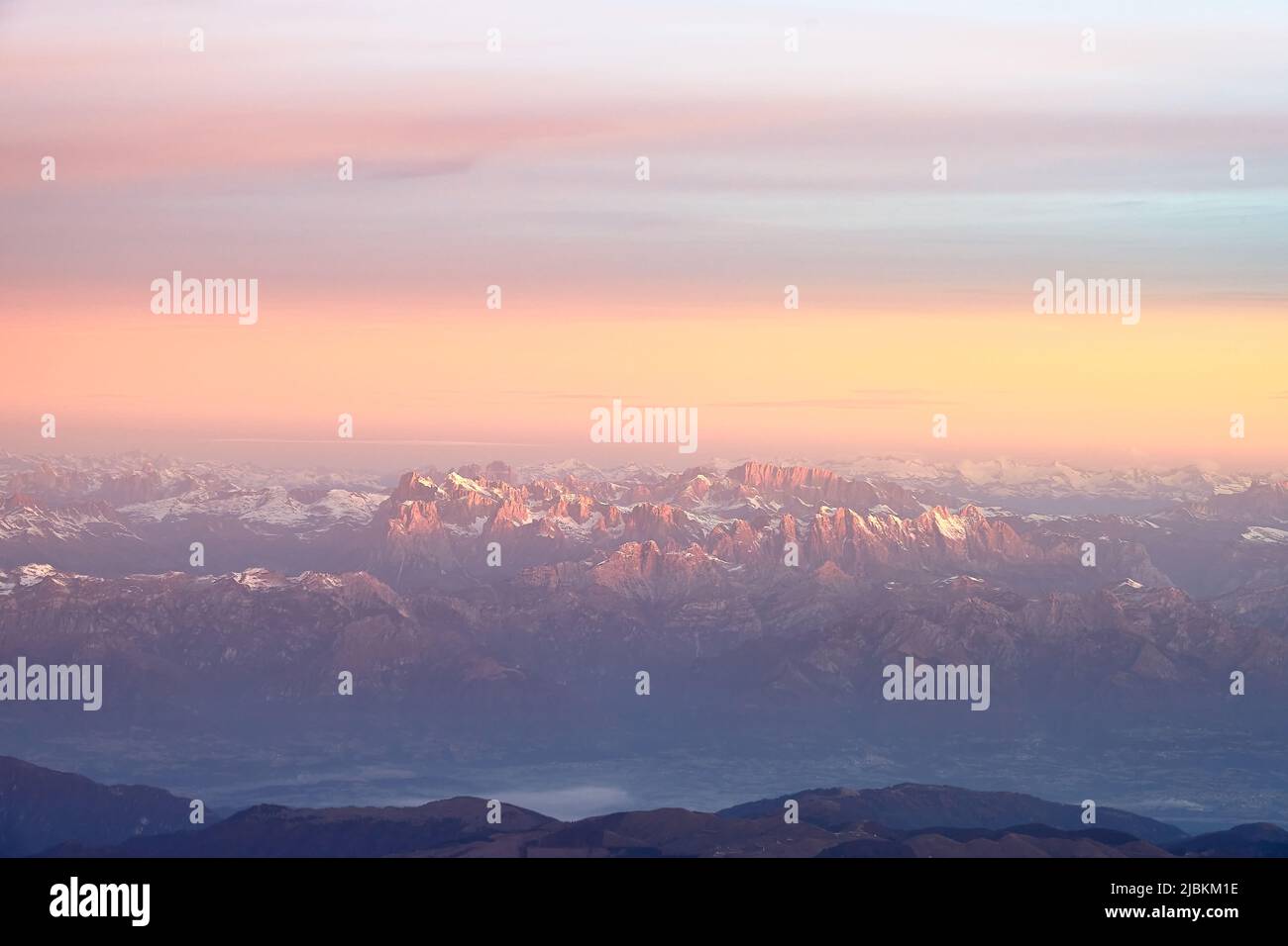 Aerial view of clouds above the dolomites hi-res stock photography and ...