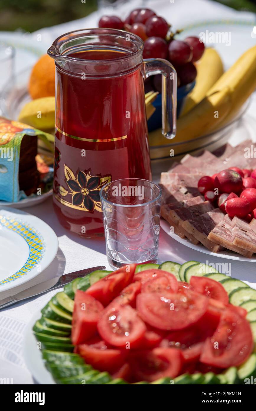 Eastern european feast slavic countries celebration party with ...