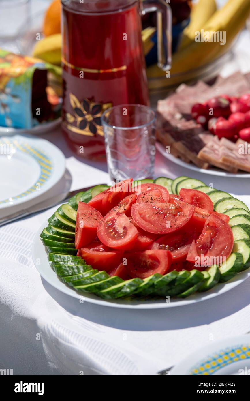 Eastern european feast slavic countries celebration party with ...