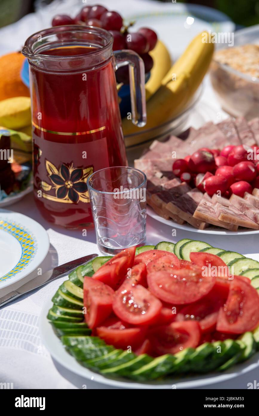 Eastern european feast slavic countries celebration party with ...