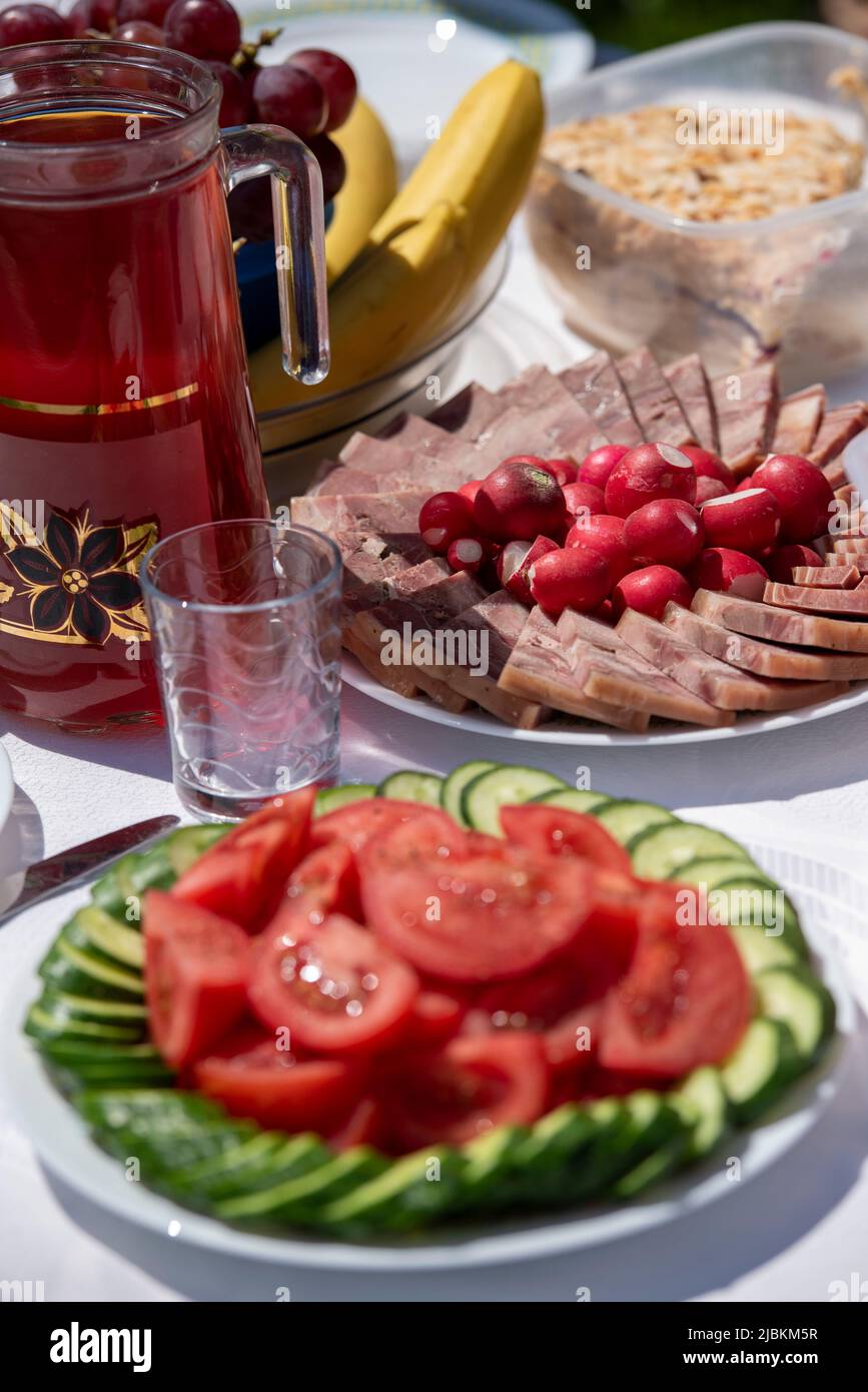 Eastern european feast slavic countries celebration party with ...