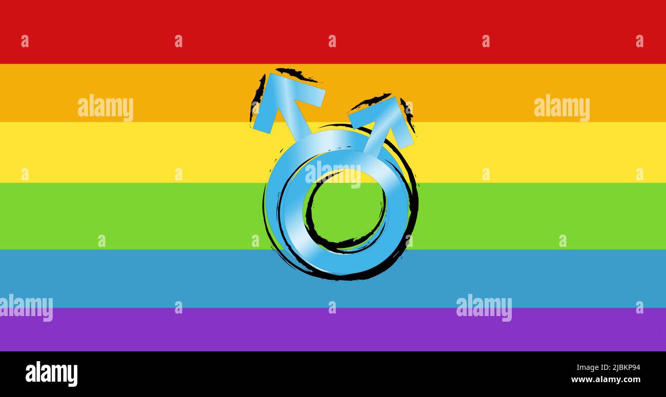 Image of male symbols on colourful background Stock Photo - Alamy