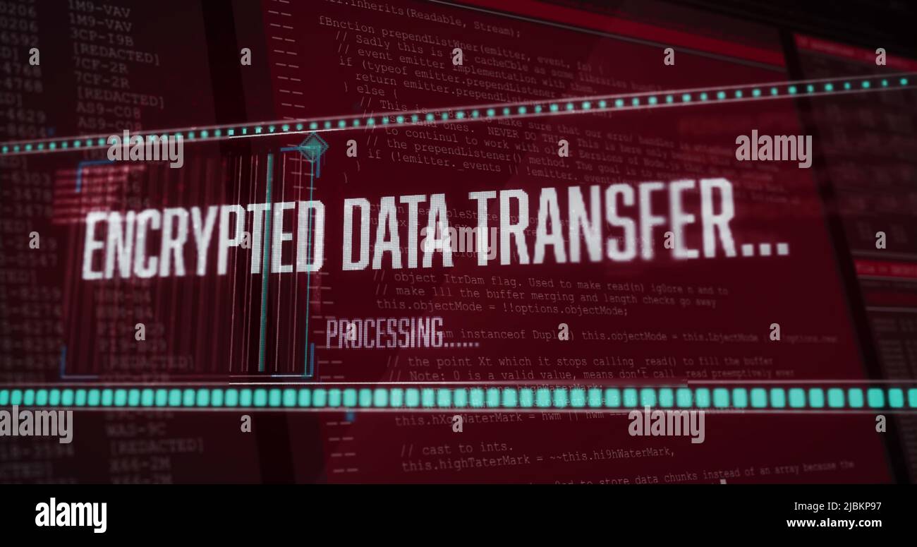 Image of data processing on red background Stock Photo - Alamy