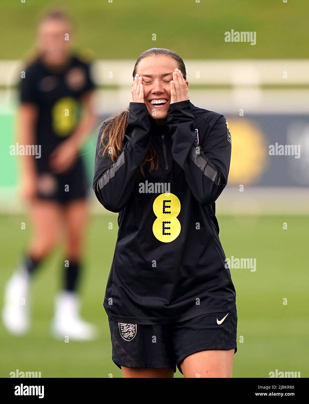 England's Fran Kirby reacts during a training session at St George's ...