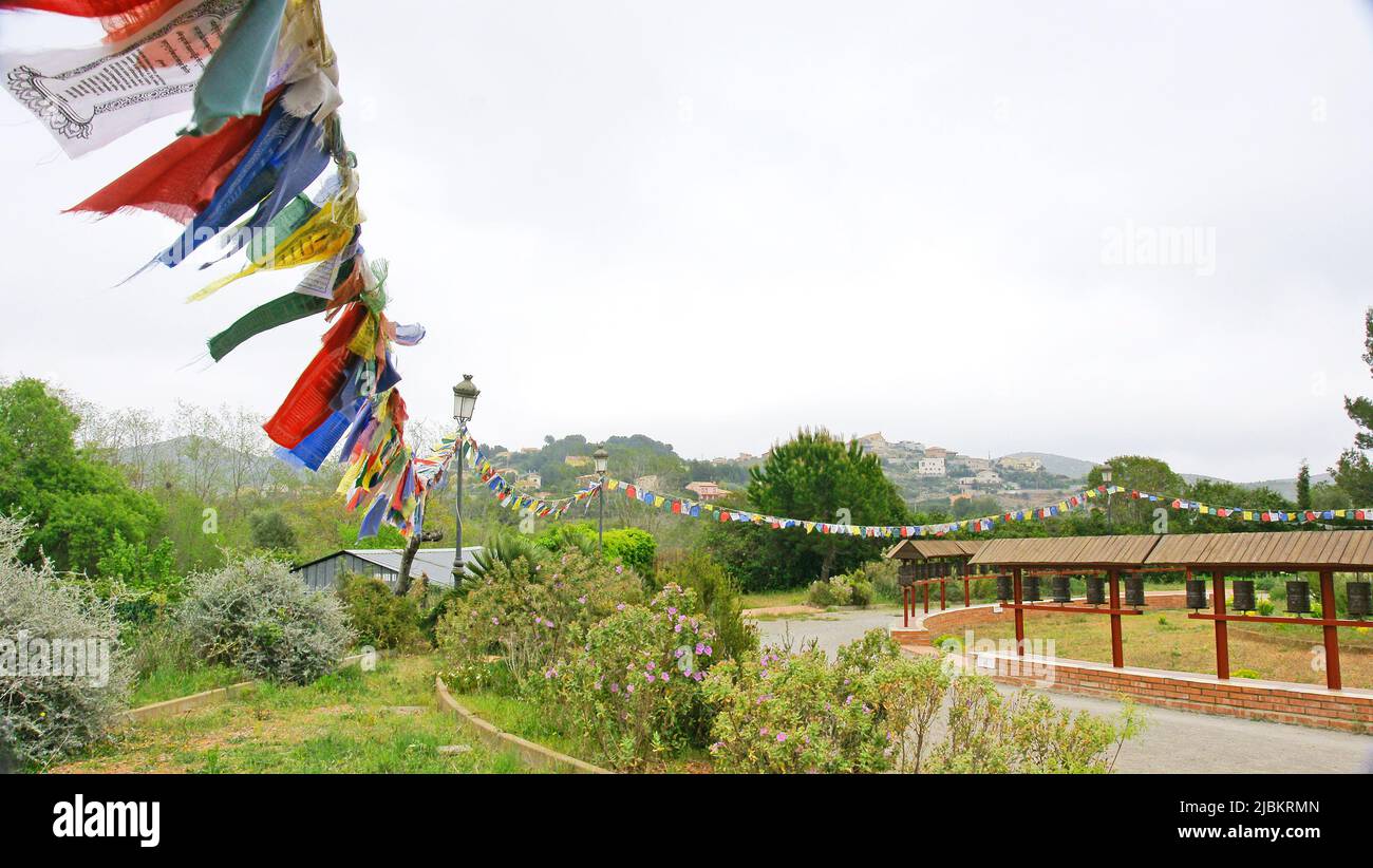 Buddhist monastery in the park of El Garraf, Barcelona, Catalunya ...