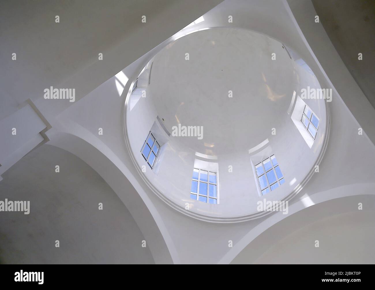 BUCHA, UKRAINE - JUNE 6, 2022 - A dome of the Church of Saint Andrew ...