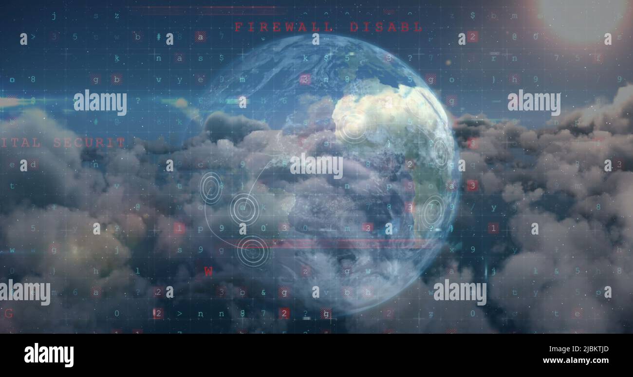Data processing against clouds hi-res stock photography and images - Alamy