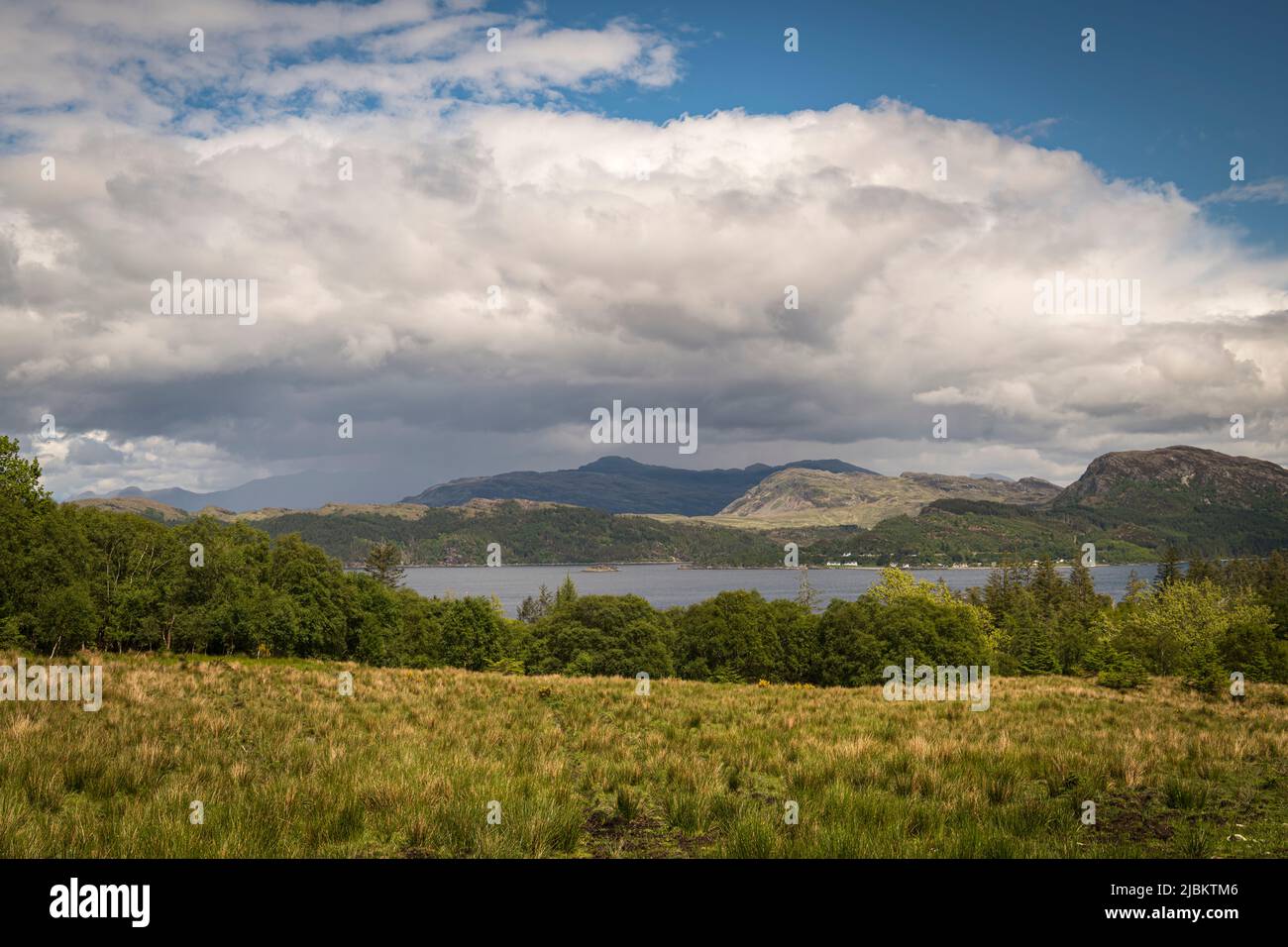 A summer, landscape HDR image of the area around Plockton, Am Ploc, on ...
