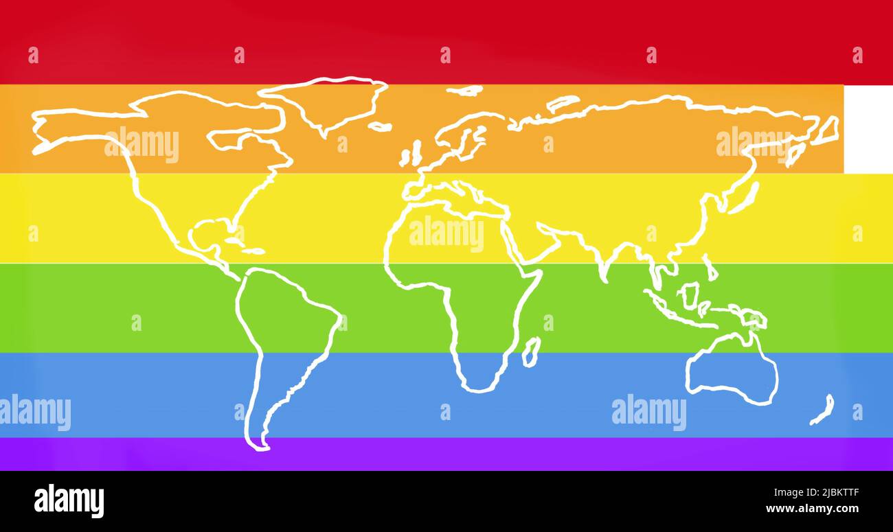 Rainbow map hi-res stock photography and images - Alamy