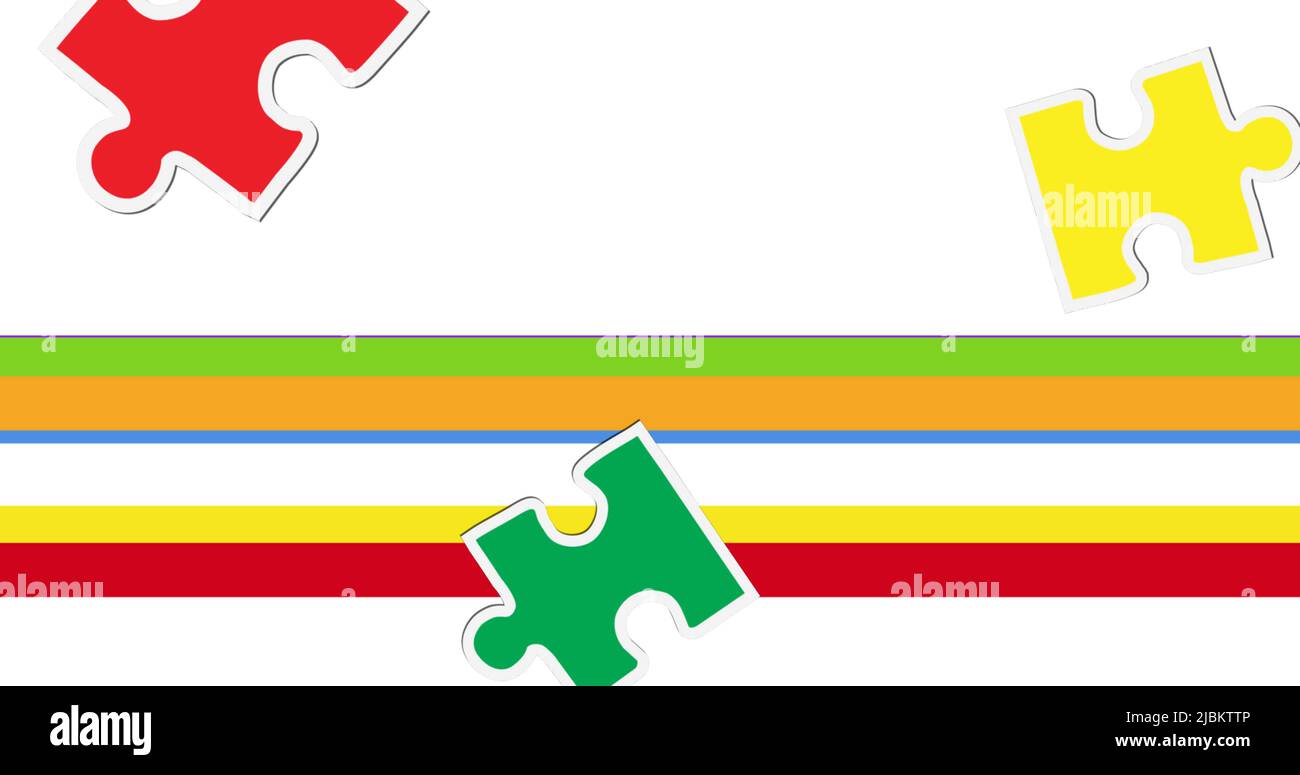 Rainbow puzzle hi-res stock photography and images - Alamy