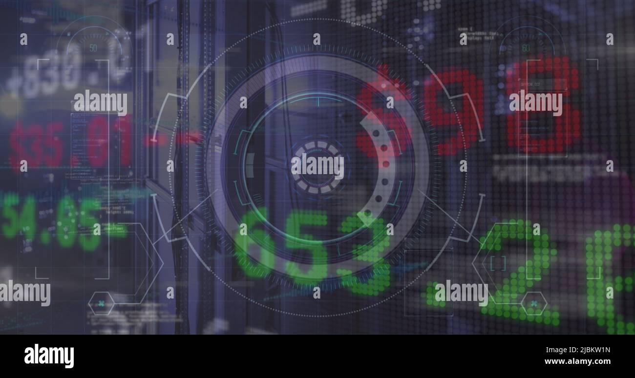 Image of data processing over scope scanning Stock Photo - Alamy