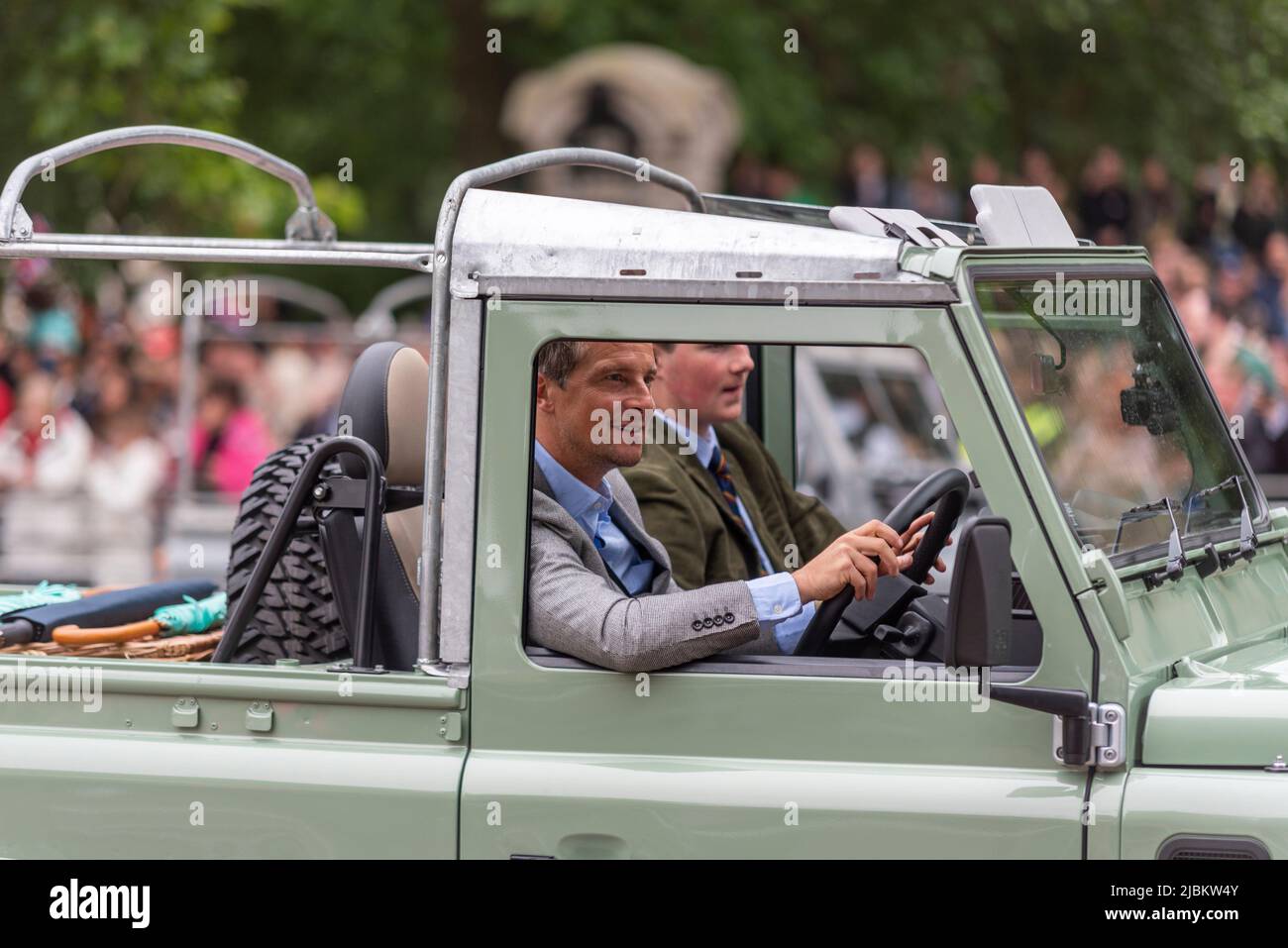 Bear Grylls at the Queen's Platinum Jubilee Pageant parade in The Mall ...