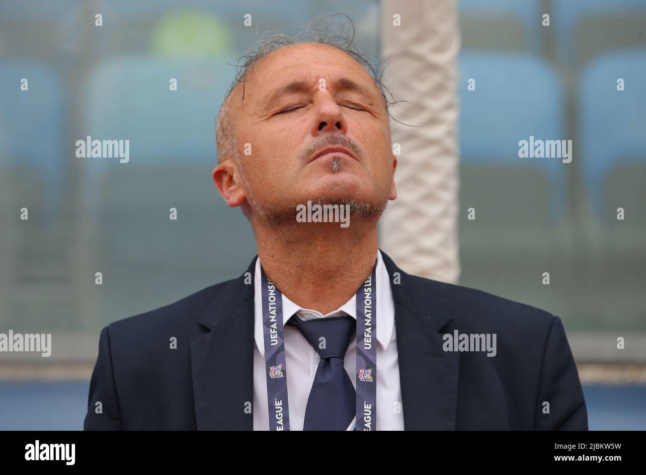 Serravalle, Italy, 5th June 2022. Fabrizio Costantini Head coach of San ...