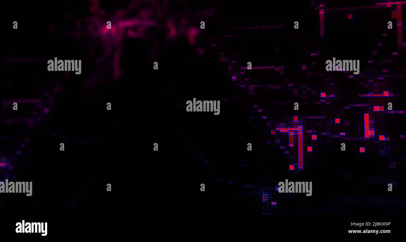 Image of moving shapes on black background Stock Photo - Alamy