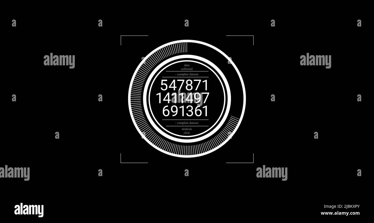 Image of data processing over black background Stock Photo - Alamy