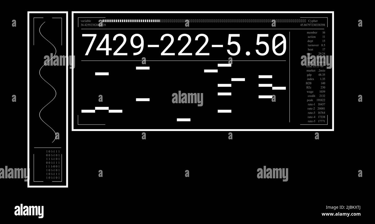 Image of data processing over black background Stock Photo - Alamy