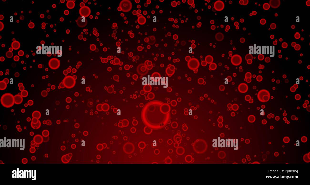 Image of red bubbles falling on dark red background Stock Photo - Alamy