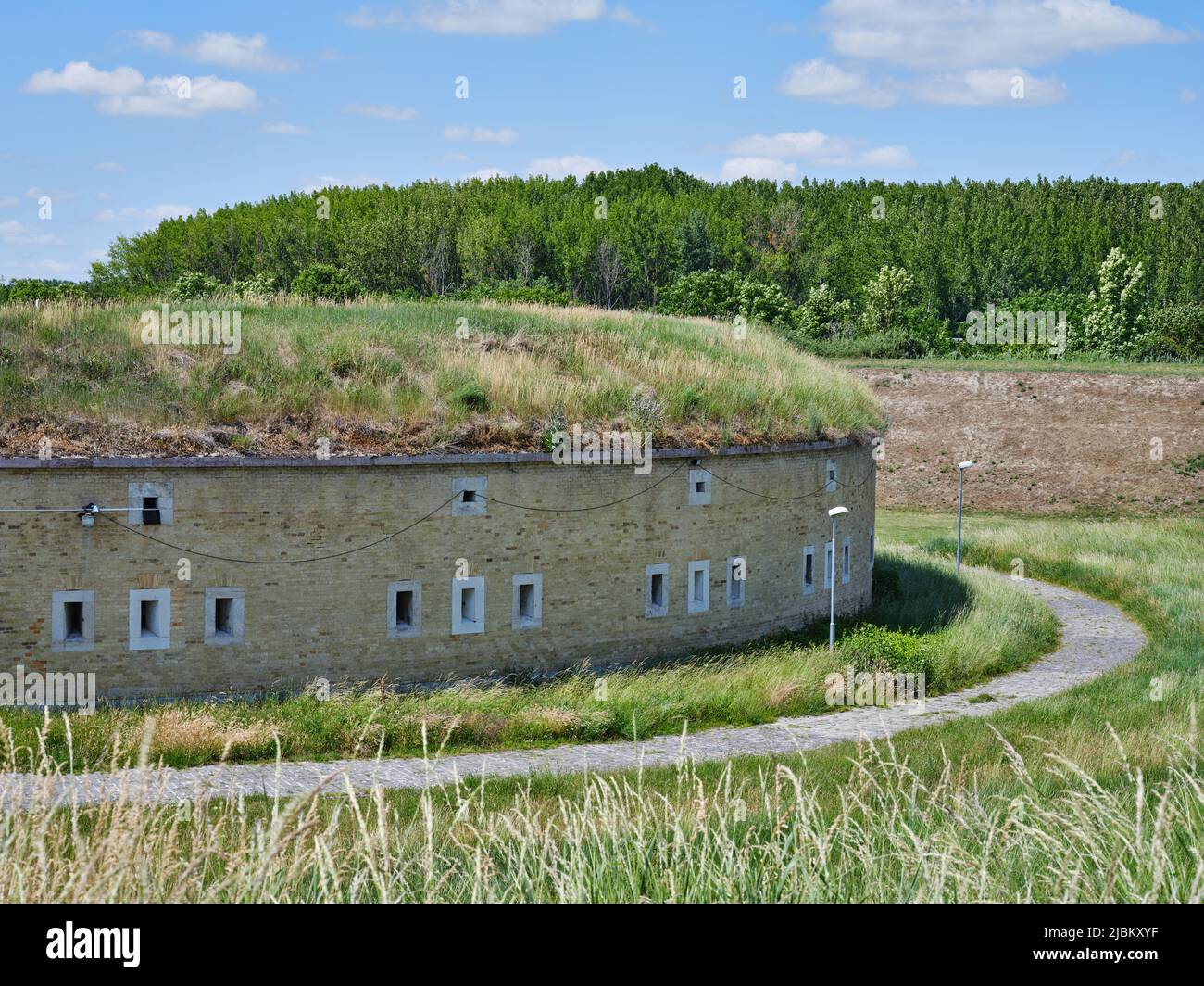 The semicircular fortification line surrounding Komárno was built in ...