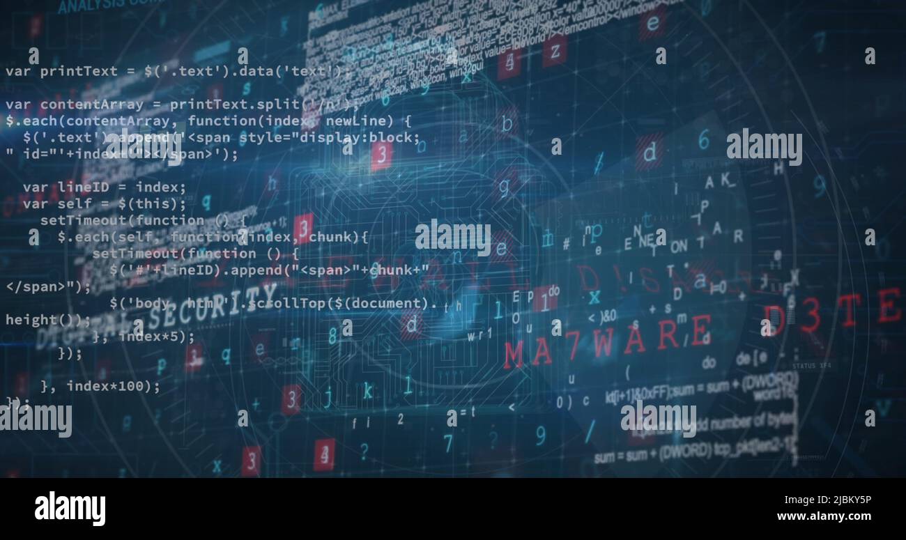 Image of digital data processing over dark background Stock Photo - Alamy