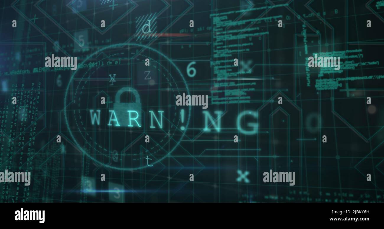 Image of digital data processing over dark background Stock Photo - Alamy