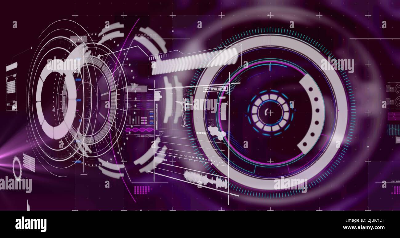 Image of data processing on black background Stock Photo - Alamy