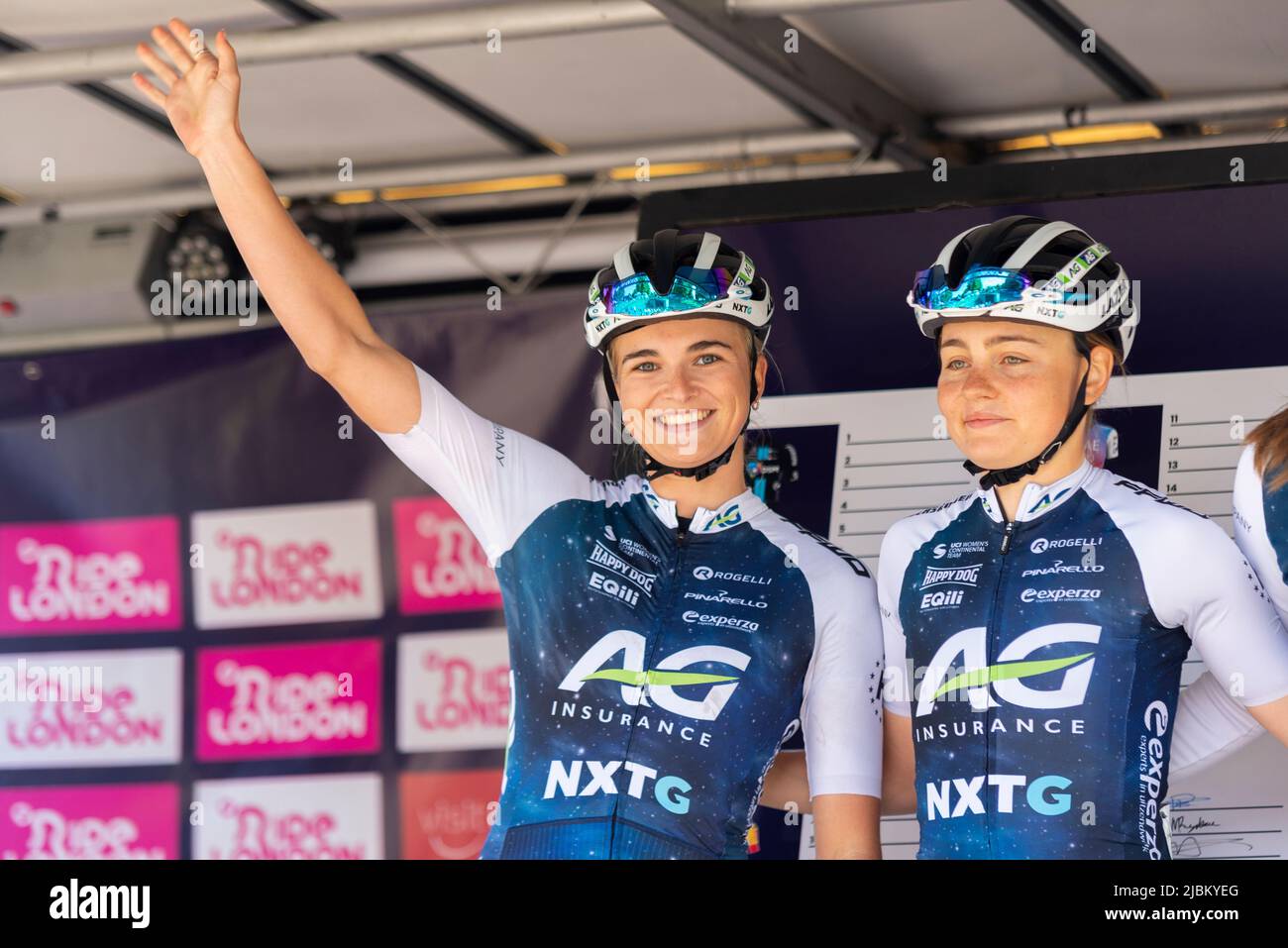 Ally Wollaston, Julia Borgstrom of team AG Insurance NXTG Team at the ...