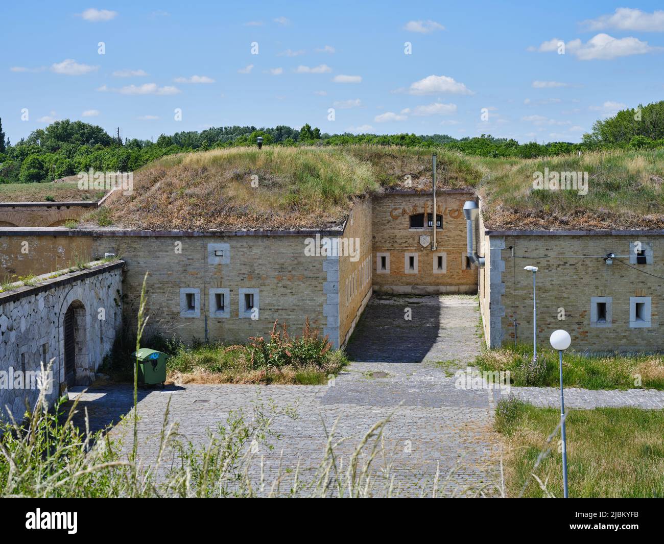 The semicircular fortification line surrounding Komárno was built in ...