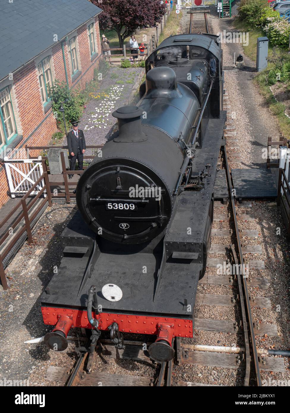 S&DJR Class 7F 2-8-0 heavy goods loco 53809 on the North Norfolk ...
