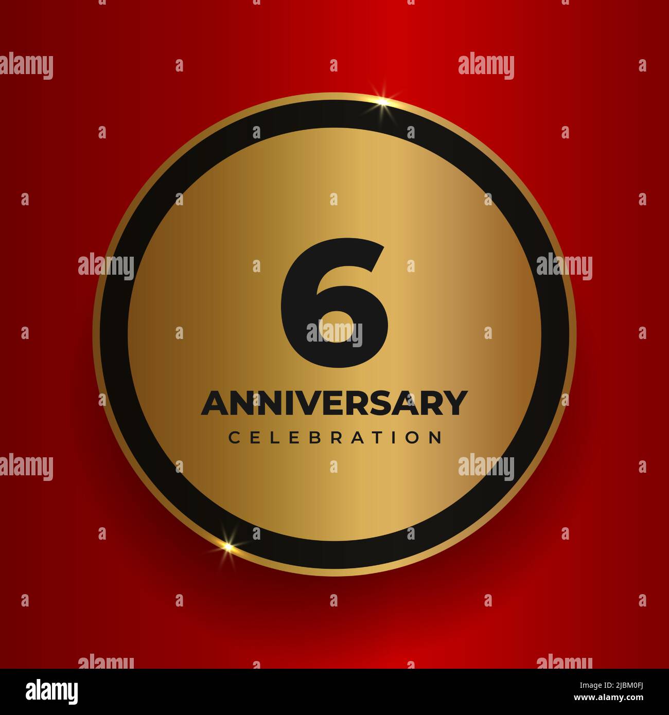 6th year celebration anniversary Stock Vector Images - Alamy