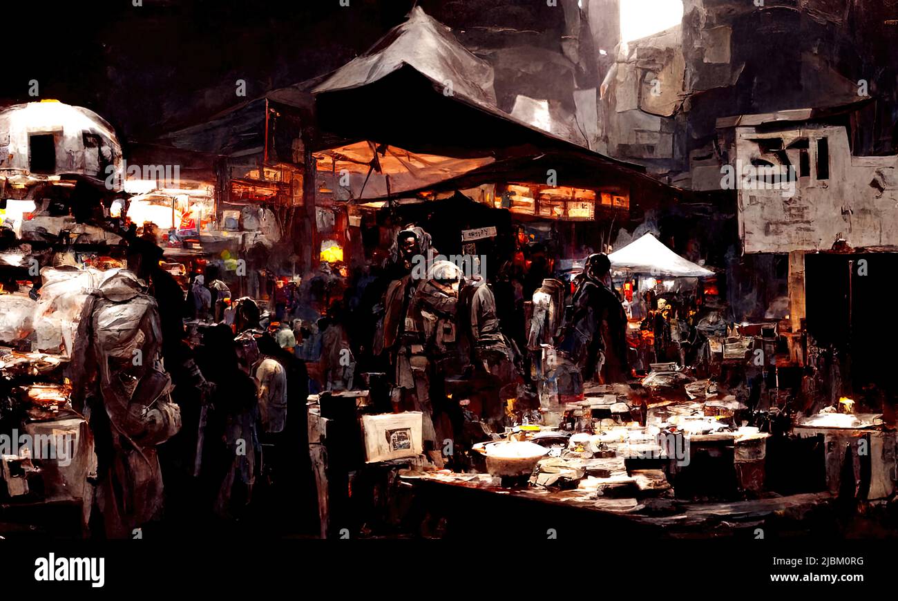 Post apocalyptic illustration hi-res stock photography and images - Alamy